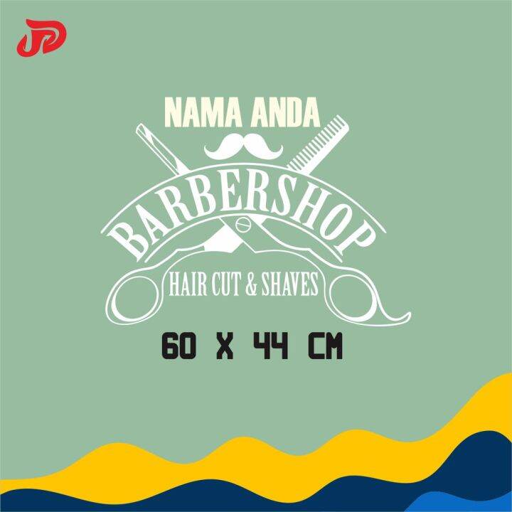 Sticker BARBER SHOP Potong Rambut Stiker BARBERSHOP Hair Cut Shaves ...