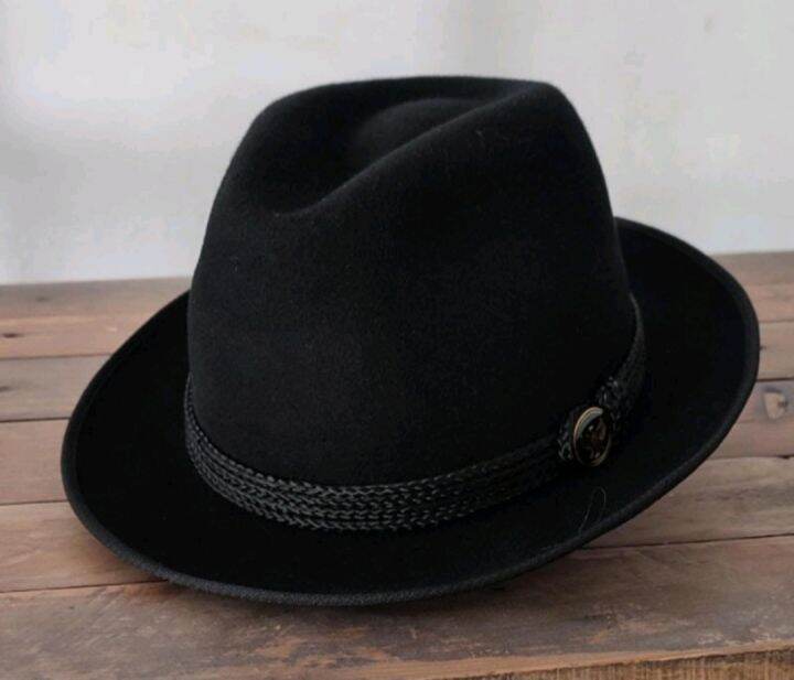 Topi Laken Fedora Topi Moris Topi Bowler Bahan Wool Asli Bisa Custom ...
