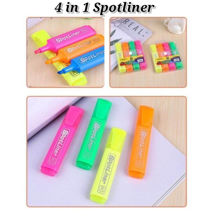 4 in 1 Spotliner High Lighting Marker Pen | Lazada PH
