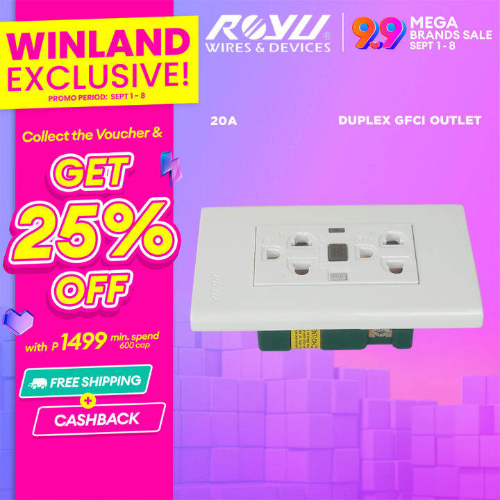 ROYU by Winland Wiring Devices Ground-Fault Circuit Interrupter 20A ...