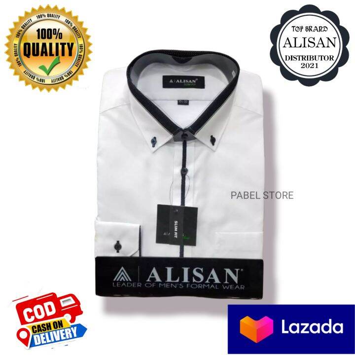 KEMEJA ALISAN LENGAN PANJANG LIST TENGAH // KEMEJA FORMAL PRIA ALISAN ...
