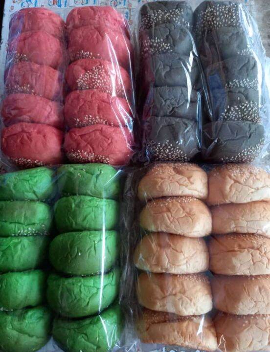 Burger bun Roti burger original dan warna regular isi 10 | Lazada Indonesia