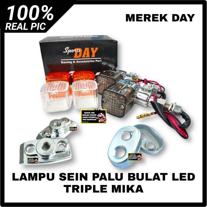 LAMPU SEIN PALU KOTAK LED RETENG RITING PALU KOTAK LED MIKA SMOKE KUNING DAN BENING TRIPLE MIKA ...