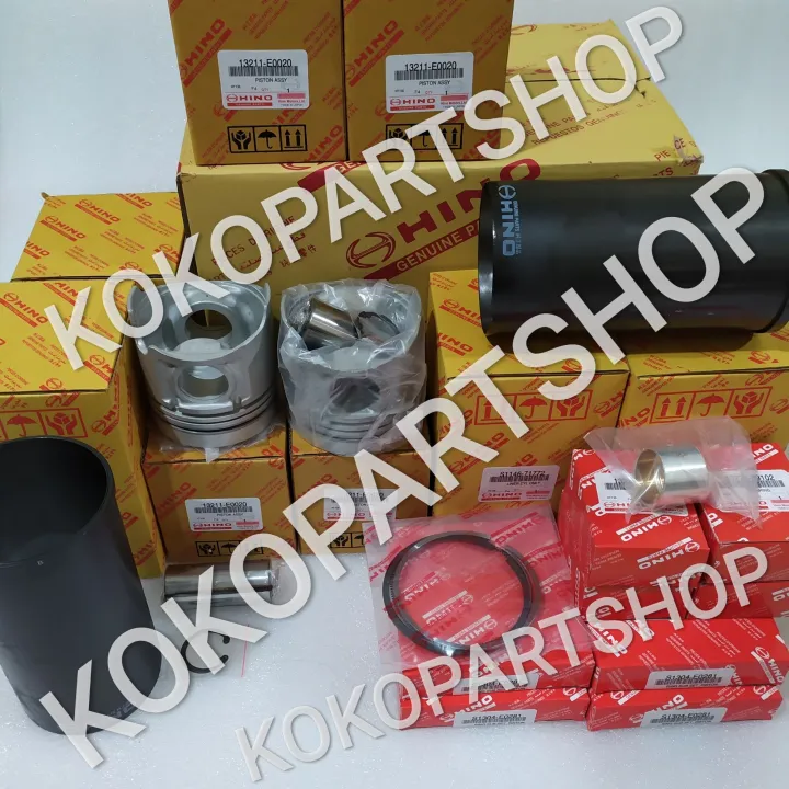 Liner kit boring set piston ring seher bushing conrod Hino Dutro 130ht Ht 130 full set | Lazada ...