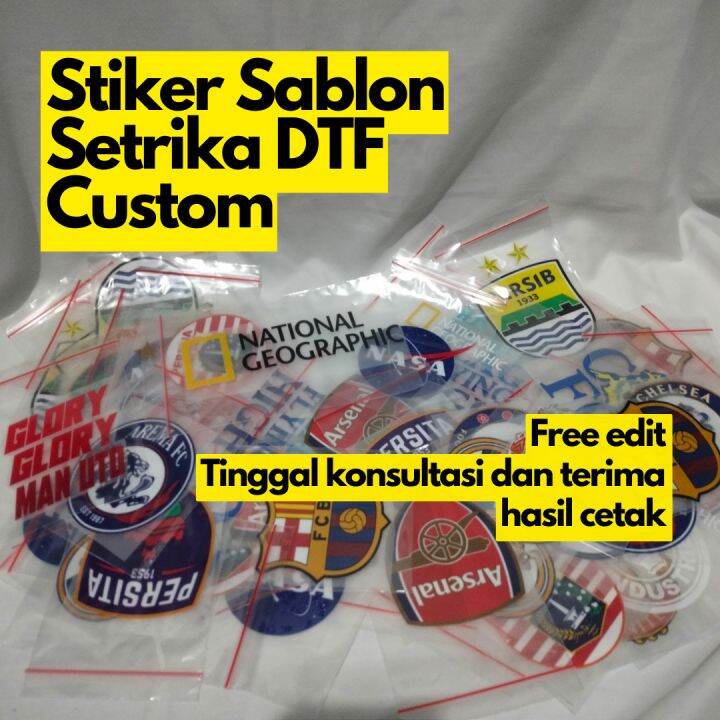 Stiker Patch Sablon Setrika Custom Bebas Design | Sablon nama, logo ...