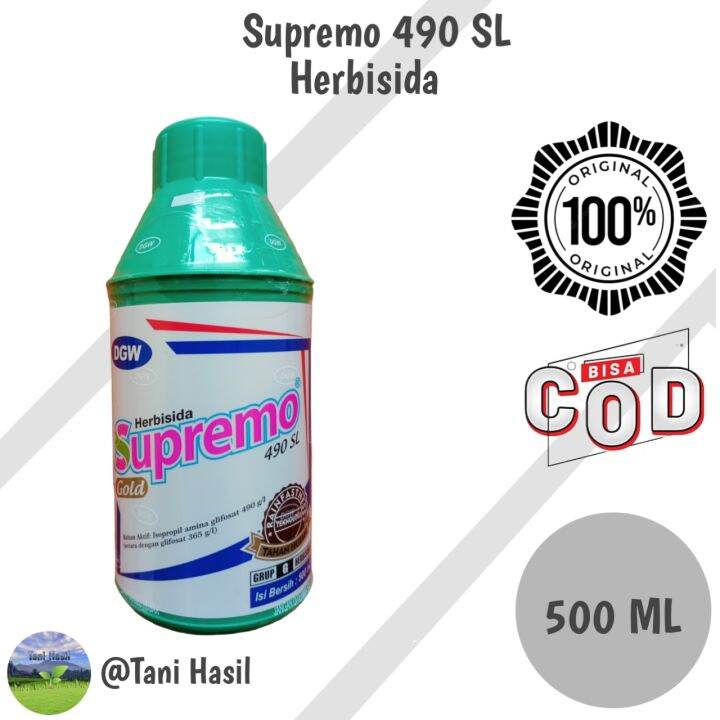 Herbisida Obat Racun Pembasmi Hama Gulma Rumput Supremo 500 ML 490 SL ...
