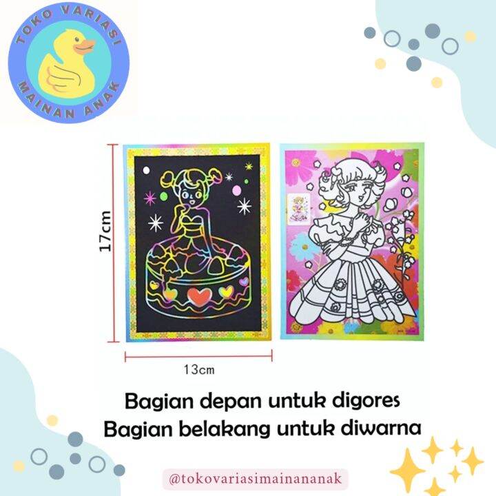 MAINAN EDUKASI GORES LIDI DAN MEWARNAI GAMBAR/ KERTAS AJAIB GOSOK LIDI ...