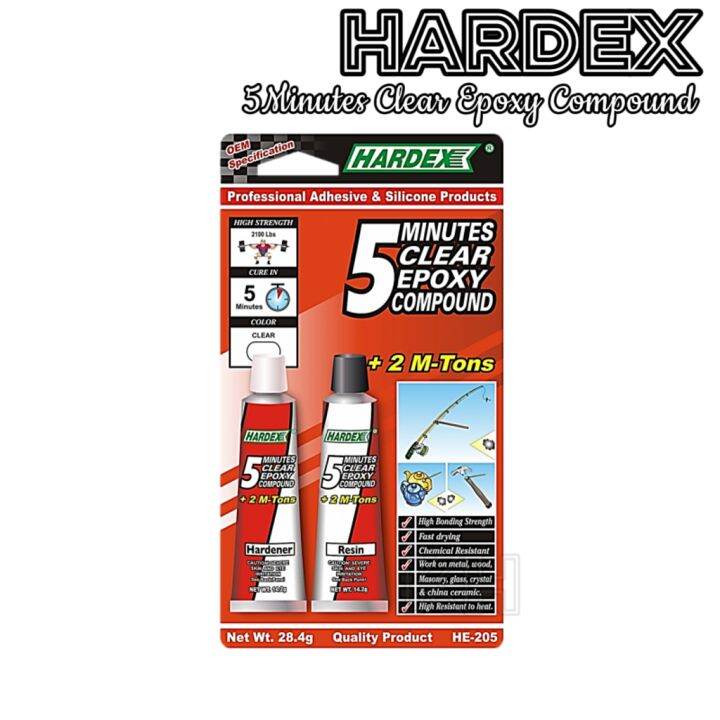 HARDEX HE-205 5min Clear Epoxy Compound-Clear Colour 28.4G | Lazada