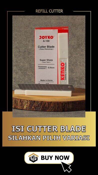 ISI MATA PISAU CUTTER KENKO ASLI L-150 BESAR & JOYKO A 100 KECIL/SILET ...