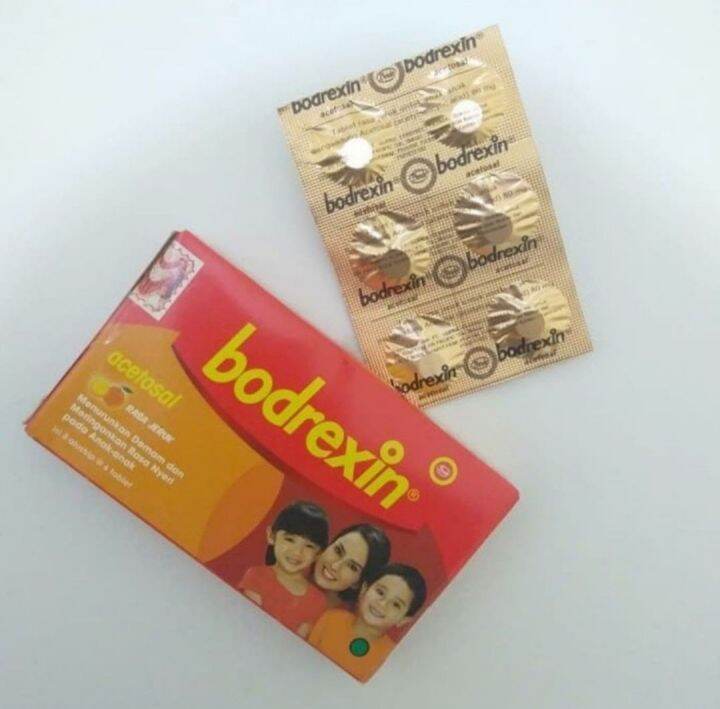 bodrexin tablet isap obat penurun demam anak 1 box isi 4strip@4tablet ...