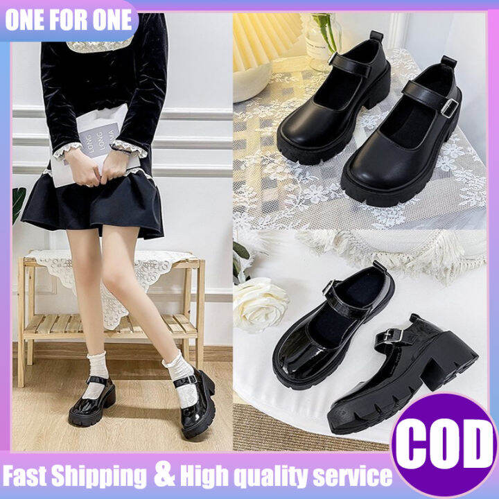 School Shoes for Girls Black School Shoes Korean version bright leather ...