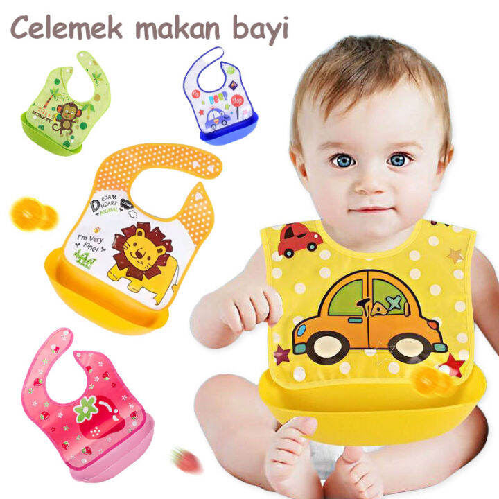 Mumystation Bib / Eva Slabber bayi / celemek makan bayi anti air ...
