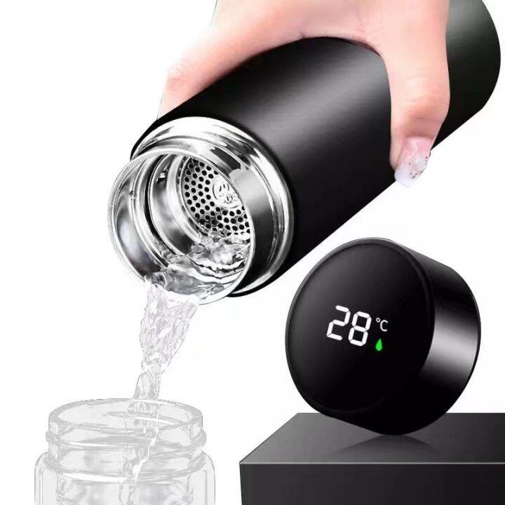 Digital Touch Screen Tumbler Temperature Display Double Wall Stainless ...