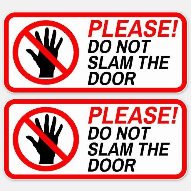 please do not slam the door signage a4 size | Lazada PH