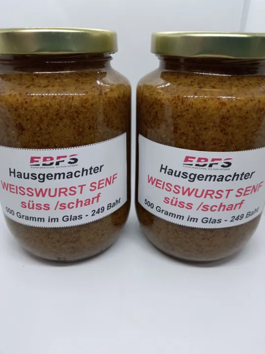 Weisswurst Senf süss / scharf 2 mahl 500 ml im Glass / Weisswurst ...