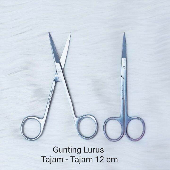 Gunting Operasi iris Lurus Tajam - Tajam 11,5cm Stainless Steel ...