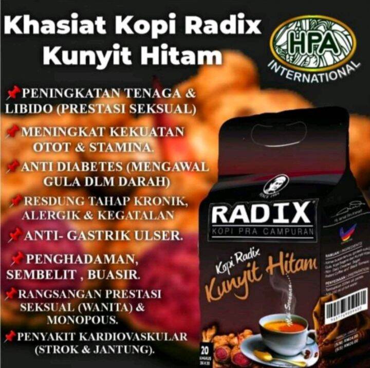 HPA - KOPI RADIX KUNYIT HITAM ORIGINAL | Lazada