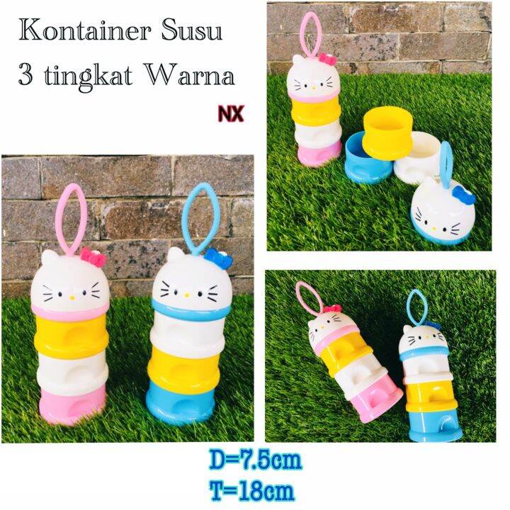 Container Susu 3 Tingkat Warna / tempat susu sufor bayi | Lazada Indonesia