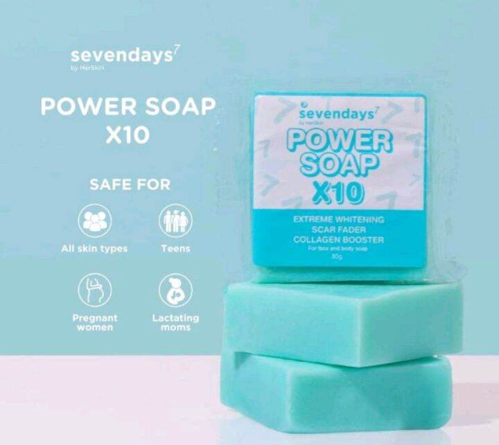 Seven Days Power Soap x10 Extreme Whitening Scar Fader and Collagen ...