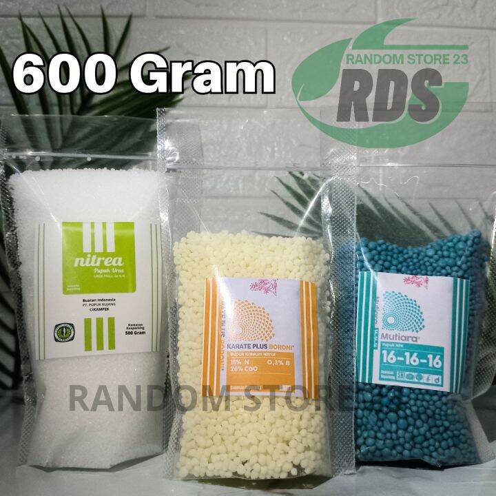 PUPUK UREA NUTREA + KARATE BORON + NPK MUTIARA TOTAL 600 GRAM | Lazada Indonesia