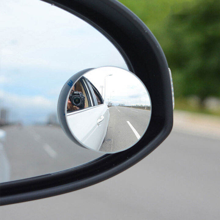 2PCS Universal Motorcycle Car Wide Angle Mirror Blind Spot Mirrors ...