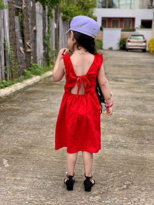backless dress for kids 6 months to 9 years old | Lazada PH