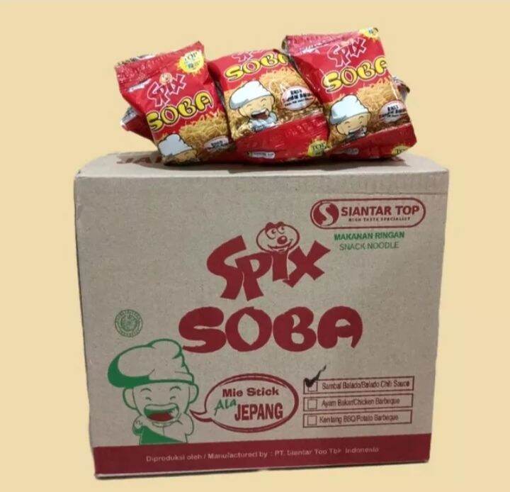 spix mie soba / mie goreng soba. kemasan 1 Dus isi 8 renteng setiap ...