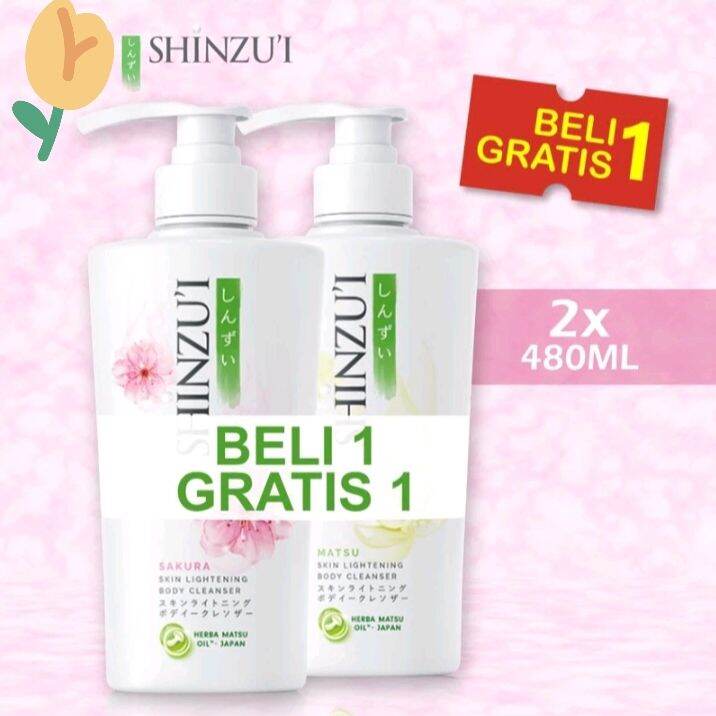 Promo BUY1GET1! ! Shinzui Body Wash 480ml Botol Pump / Sabun Mandi ...
