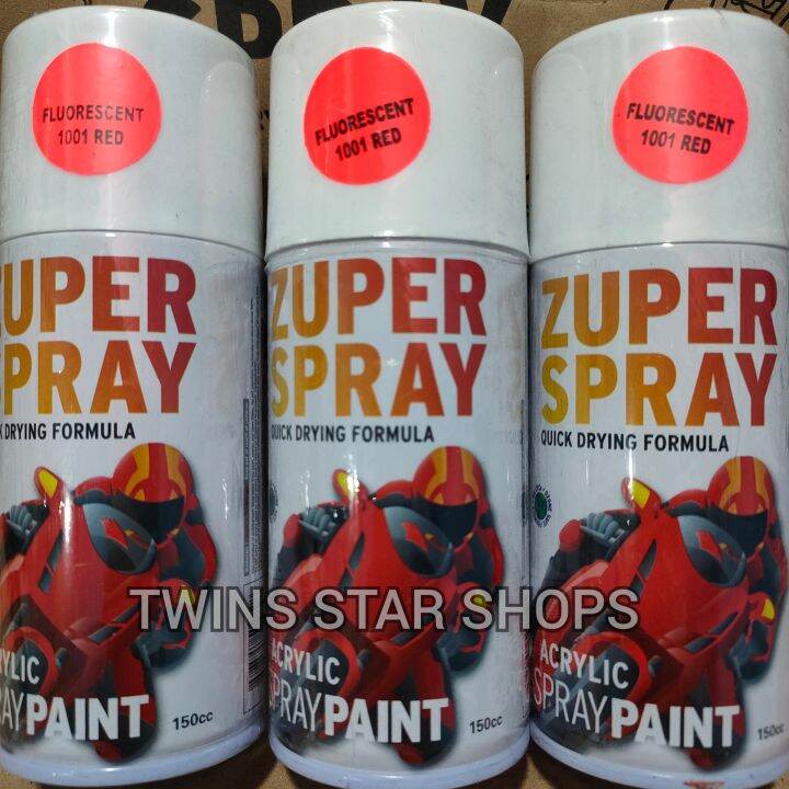 Pilox Pilok Cat Semprot Zuper Warna Fluorescent Red 1001 Merah Stabilo ...