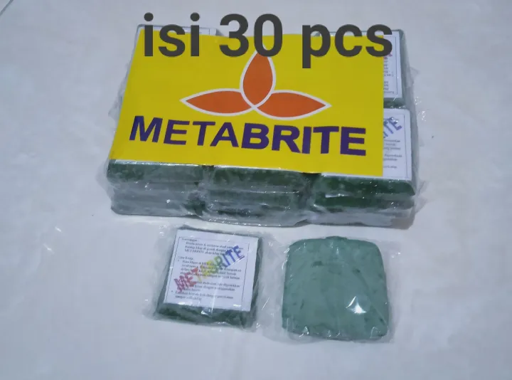 metabrite mini 30 pcs batu hijau poles langsol metal polish | Lazada ...