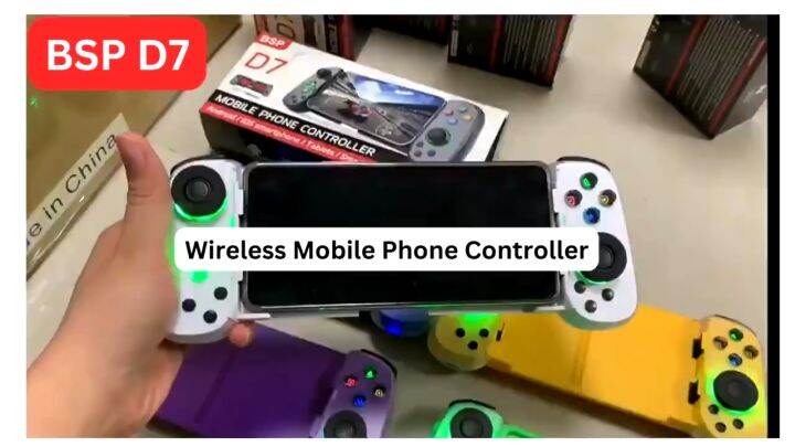 BSP D7 Wireless Extendable Gaming Phone Controller Joystick Gamepad Compatible For Android/IOS ...