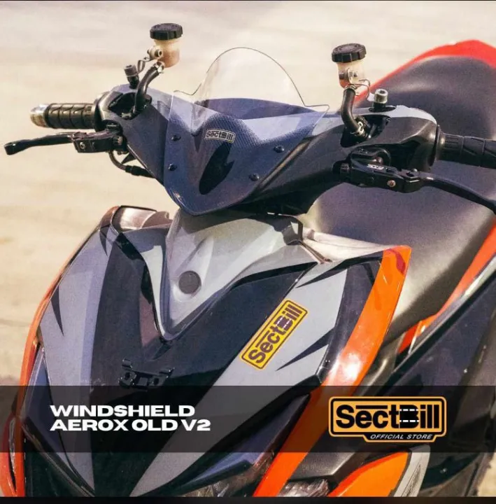 windshield all new yamaha aerox visor aerox flyscreen aerox sectbill v2 ...