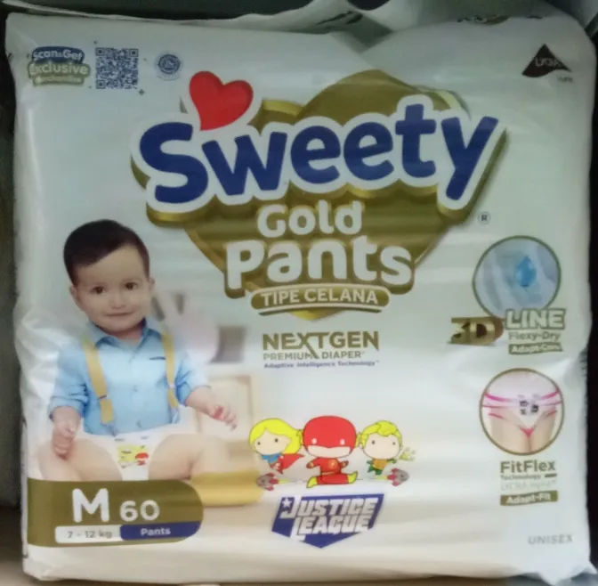 Pampers Sweety Gold Pants M-60 (7-12 Kg) | Lazada Indonesia