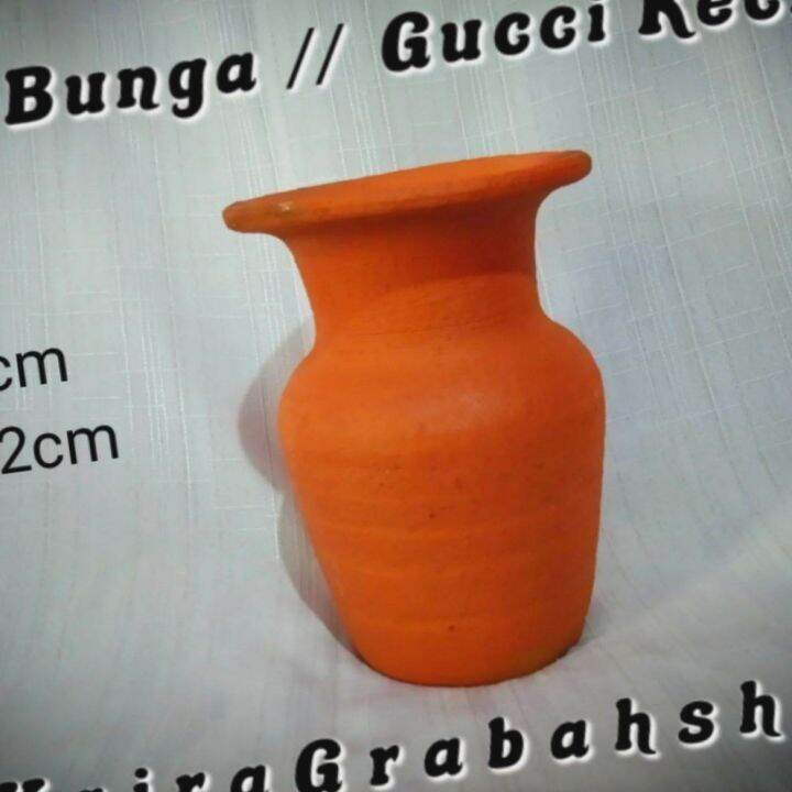 New Pot// Gucci // Vas Bunga ukuran kecil // Tempat Bunga//Tanah Liat ...