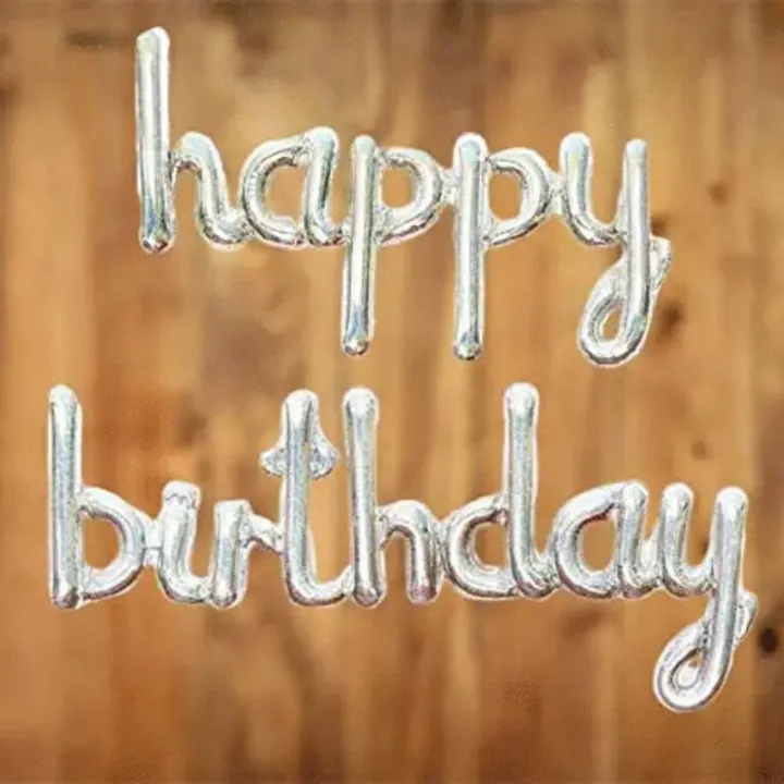 Happy Birthday Foil Balloon Cursive letter | Lazada PH