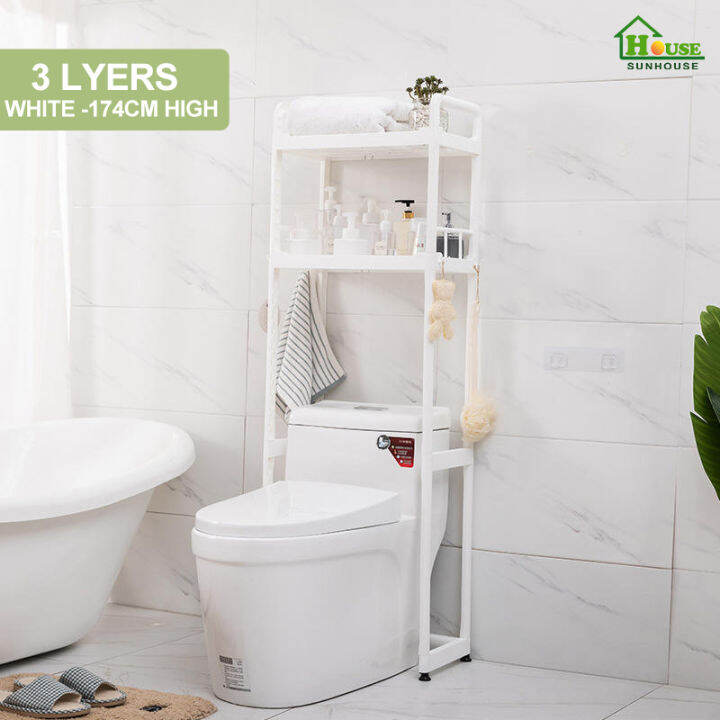 Ship in 24hours🔥3-Tier Plastic Bathroom Organization Toilet Rack Space ...