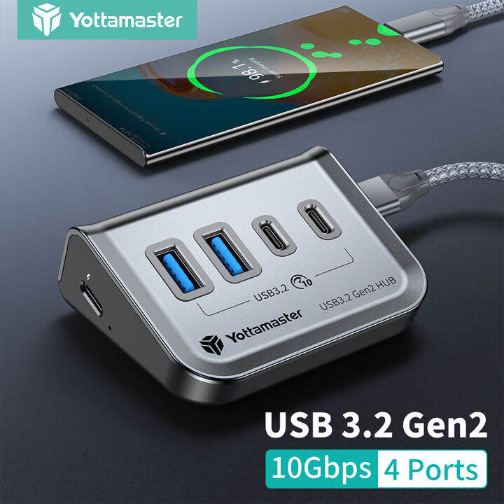 Yottamaster 10Gbps USB3.2 Gen2 Type C HUB 4 Ports 7 Ports High Speed ...