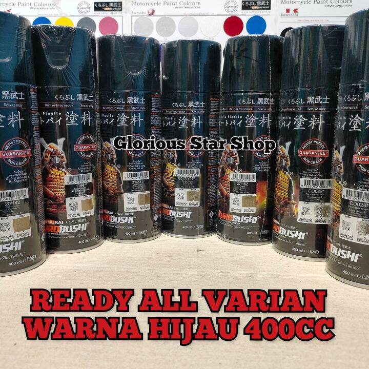 Pilok Pilox Cat Semprot Samurai Paint Ready Semua Varian Warna Hijau Glossy Metalic Doff Dop ...