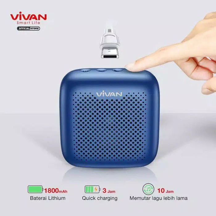 Speaker Bluetooth 5.0 Vivan VS1 tahan air IPX 5 original Superbass ...