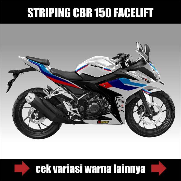 STRIPING CBR 150 R FACELIFT LIVERY TRI COLOR GRAFIS / STIKER HONDA CBR ...