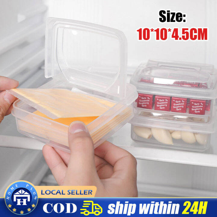 Plastic Refrigerator Storage Cheese Box Cheese Container Butter Block ...