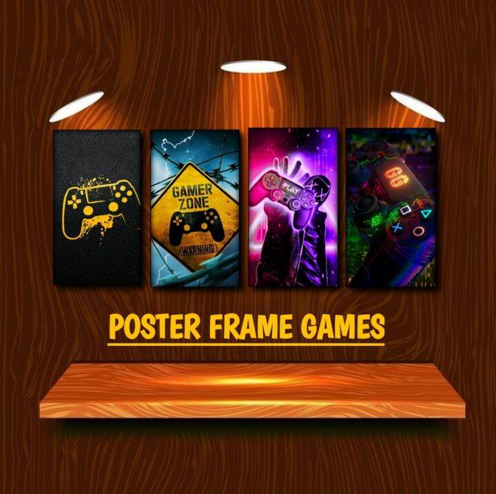 POSTER KAYU FRAME DESAIN GAMES AESTHETIC HIASAN DINDING | Lazada Indonesia