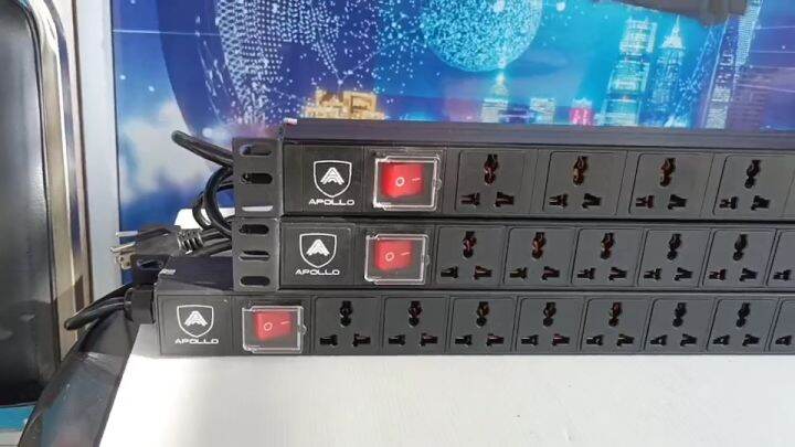 Apollo ปลั๊กไฟตู้Rack PDU 8ช่อง รุ่น APDU-02 สำหรับตู้ Cabinet Rack 6U ...