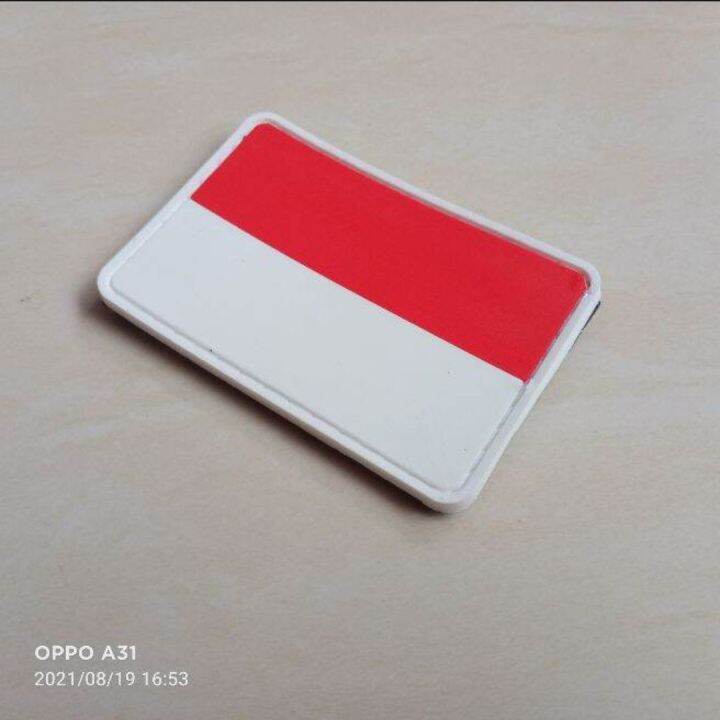 Patch Rubber Bendera Merah Putih list Merah | Lazada Indonesia