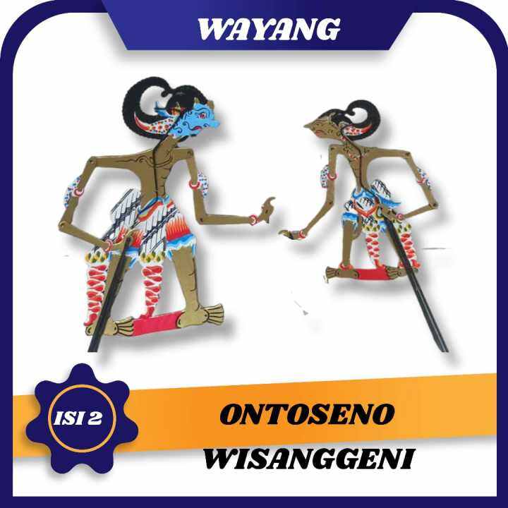 ONTOSENO DAN WISANGGENI SEPASANG WAYANG MAINAN BAHAN KARTON | Lazada ...