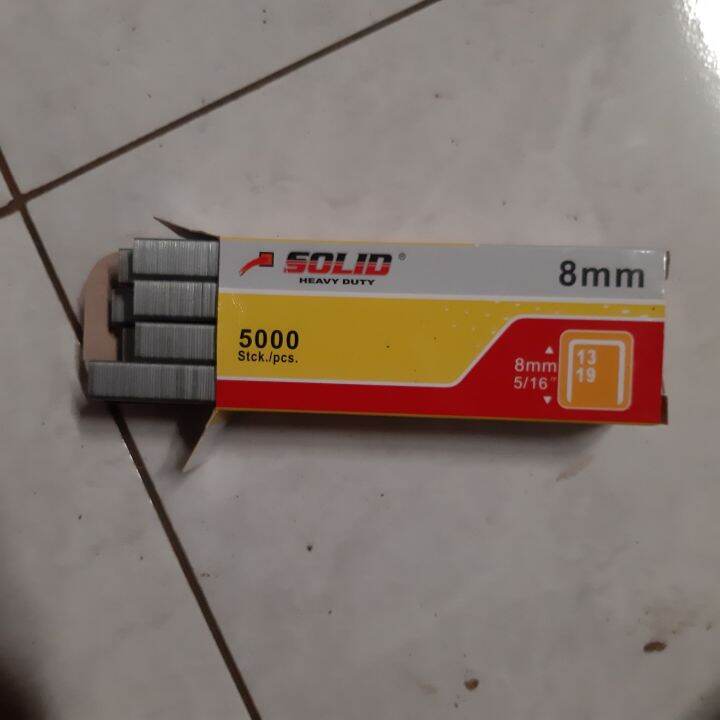 isi staples tembak manual staples jok 5000 pcs 8mm | Lazada Indonesia