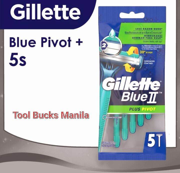 GILLETTE Blue 2 Pivot Razor Blades Pack 5s | Lazada PH