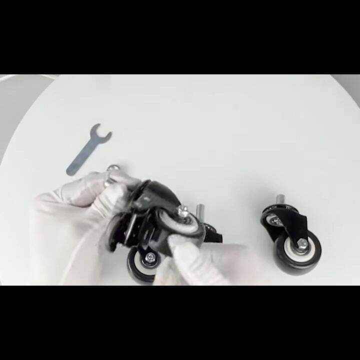 4 Pcs Swivel Caster Wheels Mute 1.5 Inch Furniture Wheel With Lock Push ...