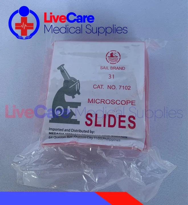 SAIL BRAND Microscope Slides UNground Edges CAT 7102; Clear Glass ...