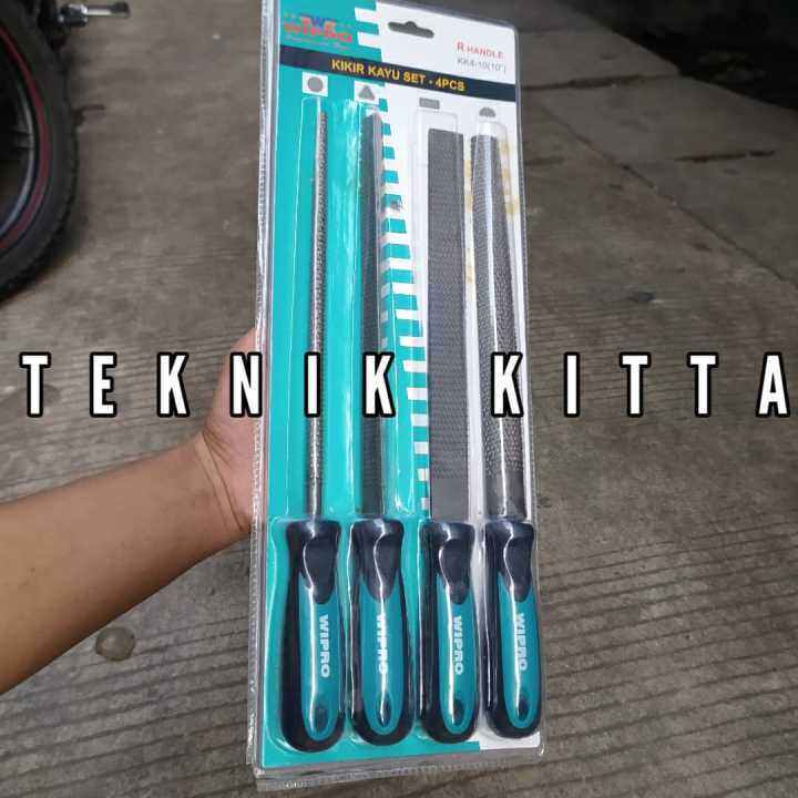 kikir kayu set 4 pcs 10 inch 8 inch 6 inch Original Wipro | Lazada ...